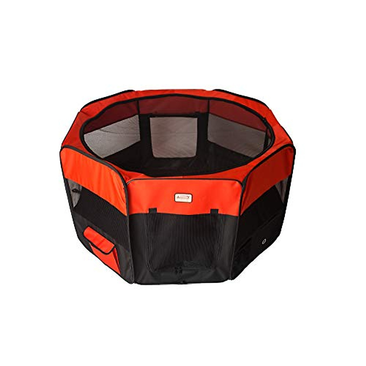 Armarkat Model PP002R-XL Portable Pet Playpen in Black and Red Combo, XL