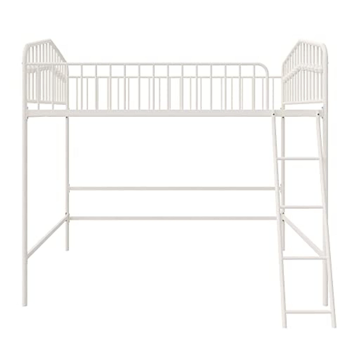 Novogratz Bushwick Metal Full Loft Bed, Off White