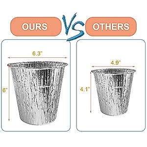 AJinTeby 20-Pack Aluminum Foil Grease Bucket Liners Replacement for Pit Boss Grills, 6.3” x 6.0” Grill Grease Bucket Liner