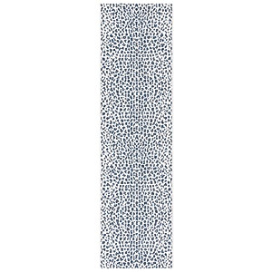 SAFAVIEH Courtyard Collection Runner Rug - 2'3" x 12', Ivory & Navy, Non-Shedding & Easy Care, Indoor/Outdoor & Washable-Ideal for Patio, Backyard, Mudroom (CY8505-53412)