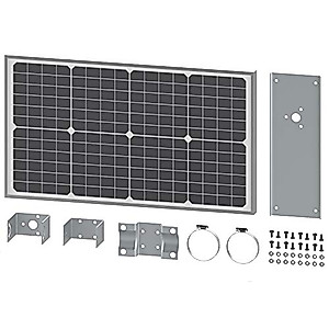 Ghost Controls 30 Watt Monocrystalline Solar Panel Kit for Automatic Gate Opener Systems Model AX30