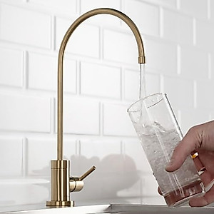 KRAUS Purita 100% Lead-Free Kitchen Water Filter Faucet in Brushed Gold, FF-100BG