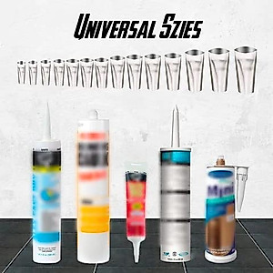 Shayu Easy Caulking Finisher Set, Caulking Nozzle Applicator, Caulking Tool Accessories, For Kitchen, Bathroom, Tank, Door, Window, Sink Joint Filling, Trim Etc (14pc)