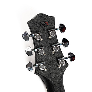 EART EGLP-610 Electric Guitar Solid-Body Electric Guitar,Custom Alnico-II Humbuckers, Satin Sapphire Blue, Satin Gunmetal Black, Satin Honey Tea