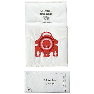 Miele AirClean 3D Efficiency Dust Bag, Type FJM, 8 Bags & 4 Filters