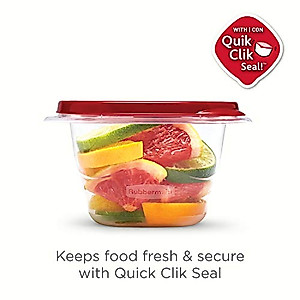 Rubbermaid TakeAlongs Food Storage Containers, 52 Pieces, Ruby Red