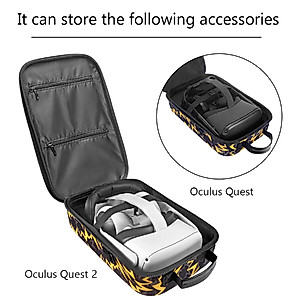 HIJIAO Hard Travel Case for Oculus Quest 2 & Quest VR Gaming Headset and Controllers Accessories Waterproof Shockproof Carring case (Yellow)