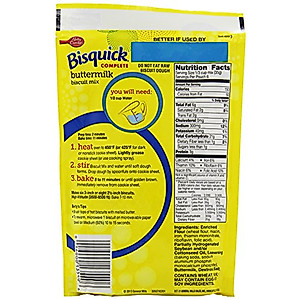 Betty Crocker Bisquick Complete Buttermilk Biscuit Mix, Just Add Water, 7.5 oz. (Pack of 9)