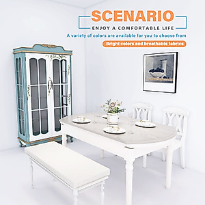 entropower Custom Size Bench Cushion Outdoor/Indoor Bay Window Seat Thick Upholstery Foam Long Chair Sofa Pads Patio Furniture (Red, 31.4*17.7*3.14in)