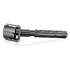 Parker 22R Gunmetal Finish Butterfly Open Double Edge Safet Razor for Men, 5 Parker Premium Platinum Double Edge Razor Blades Included