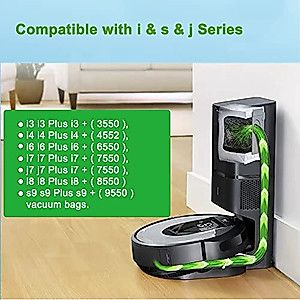HUAPX 12Pack Vacuum Bags Replacement for Roomba i&s&j Series i3,i3+(3550),i4,i4+(4552),i6,i6+(6550),i7, i7+,j7, j7+(7550),i8+(8550),s9,s9+(9550) Vacuum with Automatic Dirt Disposal Bags(12Pack)