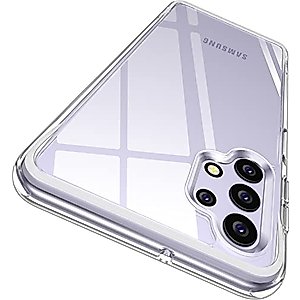 Rayboen for Samsung Galaxy A32 5G Case Diamond Clear Designed [Anti-Yellowing] Shockproof Phone Case, Hard Back & Soft TPU Bumper Hybrid Transparent Cover for Galaxy A32 5G Phone Case 6.5 inch