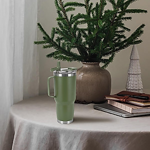 HASLE OUTFITTERS 30oz Tumbler With Handle, Insulated Travel Coffee Mug With Straw Leak-Proof Double Wall Stainless Steel Vacuum Tumblers Metal Cup with Straw for Hot and Cold Drink