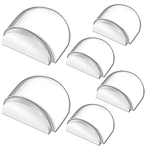 6 Pieces Floor Door Stopper No Drill Shower Door Stopper Self Adhesive Door Stoppers Wall Protectors Acrylic Door Stoppers Floor Buffers Wall Buffers for Protection of Wall and Furniture