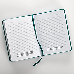 Christian Art Gifts Classic Handy-sized Journal Strength and Dignity Proverbs 31 Woman Bible Verse Inspirational Scripture Notebook w/Ribbon, Faux Leather Flexcover 240 Ruled Pages, 5.7" x 7", Teal