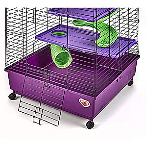 Kaytee My First Home Deluxe Multi-Level Habitat with Casters for Pet Ferrets