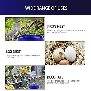 Ipetboom Bird Cozy Hut 3 Pcs Bird Nest, Pigeon Nest Pigeon Breeding Bowl Pigeon Nest Bowl Bird Breeding Box Hatching Nest for Pigeons Doves Quails Small Birds, 21x21x5.5cm Bird Feeding Container
