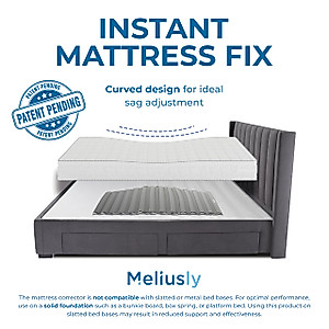 Meliusly Sagging Mattress Support Pad (47x35'' - Large) Patent Pending Mattress Firming Pad to Make Mattress Firmer - Saggy Bed Mattress Sag Support Board - Sinking Mattress Fix Firm Insert