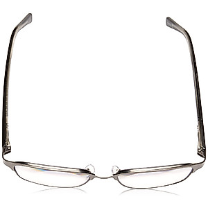 Foster Grant Men's Donovan Square Reading Glasses, Gunmetal/Transparent, 53 mm, +1.00