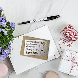 YODOCAMP Engraved Wallet Inserts Card Anniversary Card Gifts for Men, I love you Card，Metal Wallet Card Love Note, Couple Gifts for Men, Boyfriend, Husband Gifts from Wife