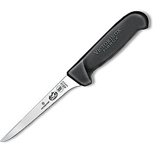 Victorinox Boning, 5" Straight, Narrow, Flexible, Black Fibrox Pro Handle