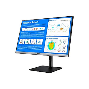 SAMSUNG 27” SR650 Series 1080p Computer Monitor for Business, 75Hz, VGA, HDMI, DisplayPort, USB Hub, Eye Saver Mode, 3-Year Warranty, ‎LS27R650FDNXZA, Black