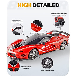 100 CLASSIC Officially Licensed RC Car Ferrari LaFerrari FXX K EVO Remote Control RC Car Series 1:24 Scale Full Function Electric Sport Racing Hobby Toy Car 79300RD