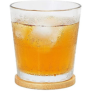 Juvale Round Bamboo Coasters Set (12 Pack)