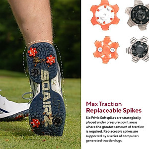 SQAIRZ Speed Men's Athletic Golf Shoes, Golf Shoes, Designed for Balance & Performance, Replaceable Spikes, Waterproof, Golf Shoes Men with Spikes, Mens Golf Shoes, Golf Footwear White/Navy