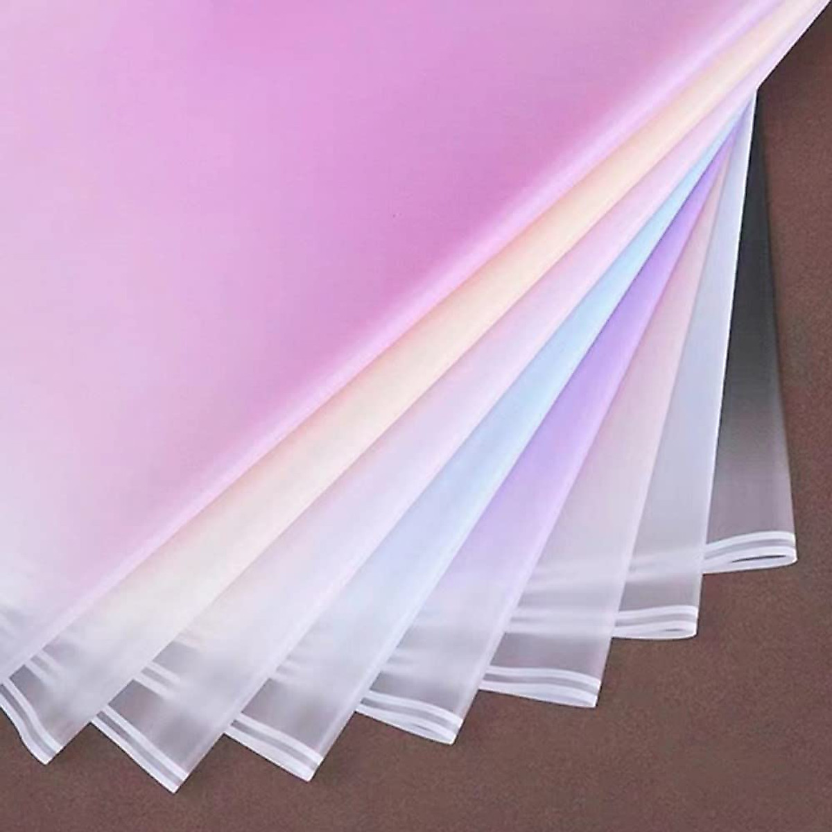 OUKEYI 40 Counts /8Colors matte paper flower Frosted Paper Translucent Waterproof Floral Wrapping Paper，Florist Bouquet Supplies,DIY Crafts,Gift Packaging or Gift Box PackagingPaper 22.8x22.8Inch