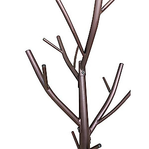 Kings Brand Furniture - Metal Hall Tree Freestanding Coat & Hat Rack with Branches, Bronze