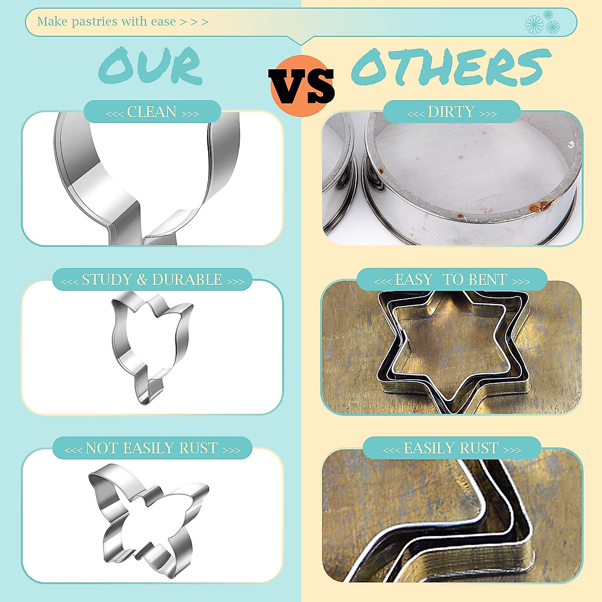 12 Pieces Flower Cookie Cutters Spring Cookie Cutters Set Jar Bee Butterfly Cherry Blossoms Tulip Flower Green Leaves Cookie Cutters Fondant Biscuit Cutters for Spring Holiday Summer Party Supplies