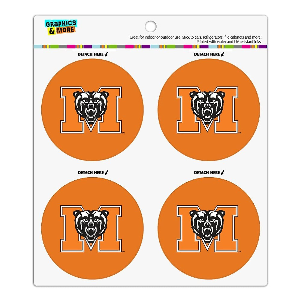 Mercer University Primary Logo Refrigerator Fridge Locker Vinyl Circle Magnet Set