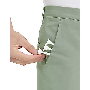 Bakery Men's Golf Pants Stretch Tech Performance Slim Fit Flat Front Golf Pant Pea Green 30W