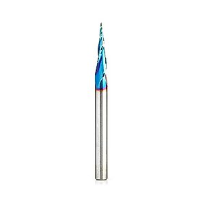 Amana Tool - 46280-K CNC 2D & 3D Carving 6.2 Deg Tapered Angle Ball Tip x 1/32 Dia x 1/6