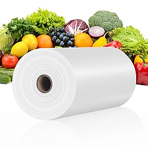 9.8 X 13.8 Inch Plastic Produce Bags Roll, 1000 Bags of 1 Big Roll for Fruits, Vegetable, Bread, Clear Kitchen Food Storage Bags (Medium)