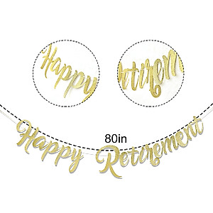 Happy Retirement Banner - Retirement Party Decorations,retirement Banner,happy Retirement Sign,glitter Banner Retirement Decor,office Work Party
