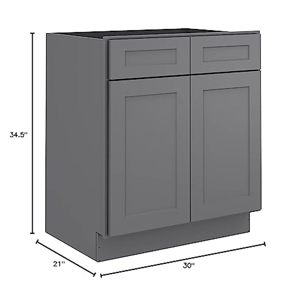 LOVMOR 30" Bathroom Vanity, Kitchen Base Cabinet, Single Sink Storage Unit, Pedestal Sink Storage Cabinet, Large Capacity for Laundry Room, Kitchen, Shower Room & Utility Room