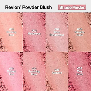 Revlon Blush, Powder Blush Face Makeup, High Impact Buildable Color, Lightweight & Smooth Finish, 003 Mauvelous, 0.17 oz
