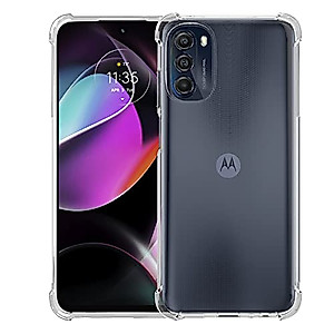 Cresee for Motorola Moto G 5G 2022 Case, Crystal Clear Cover with Reinforced Corner Bumper Slim Fit Shockproof Flexible TPU Phone Case for Moto G 5G (2022) Transparent