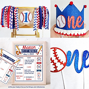YSHMFEUX Baseball 1st Birthday Party Decorations Supplies, Rookie of The Year 1st Birthday Decorations, 1st Birthday Party Supplies for Boys, 1st Birthday Boy Decorations