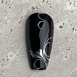 Hacaus 1PCS Mirror Metal Gel Polish Metallic Silver Gel Nail Polish Glossy Painted Nail Gel Soak Off Painting Drawing UV Gel Nail Art