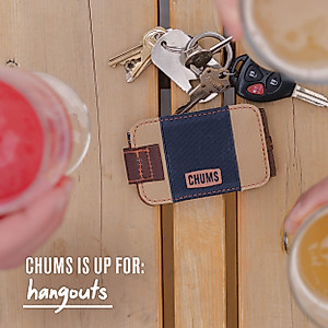 Chums Bandit unisex-adult Bi-Fold Polyester Wallet – Slim Reversible Card, ID and Money Holder (Orange/Tan/Navy), magenetic