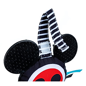 KIDS PREFERRED Disney Baby Mickey Mouse Hanging Toy, Black and White High Contrast Crinkle Plush, Boys and Girls Ages 0+, Stroller On The Go Activity Toy (81246)