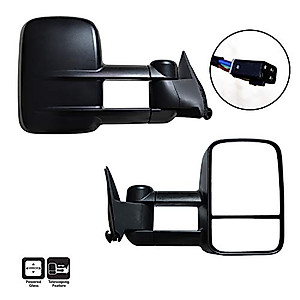 AERDM New Pair Towing Mirrors Set Telescoping Tow Mirrors fit 1988-98 Chevy GMC Exterior Accessories Mirrors fit C1500 C2500 C3500 K1500 K2500 K3500 Pickup Side Mirrors