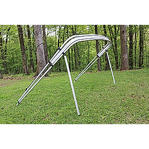 Vortex Direct Navy Blue Fabric Square Tube Frame 4 Box Bimini Top,10' Long, 97"-103" Wide, 54" Tall