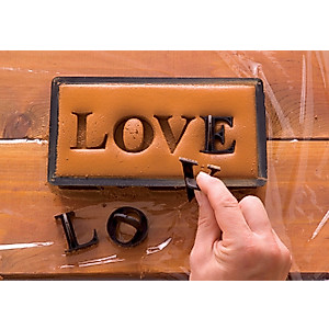 Magnetic Poetry Press in Letters Stone Concrete Stamps - Uppercase Traditional Typeface