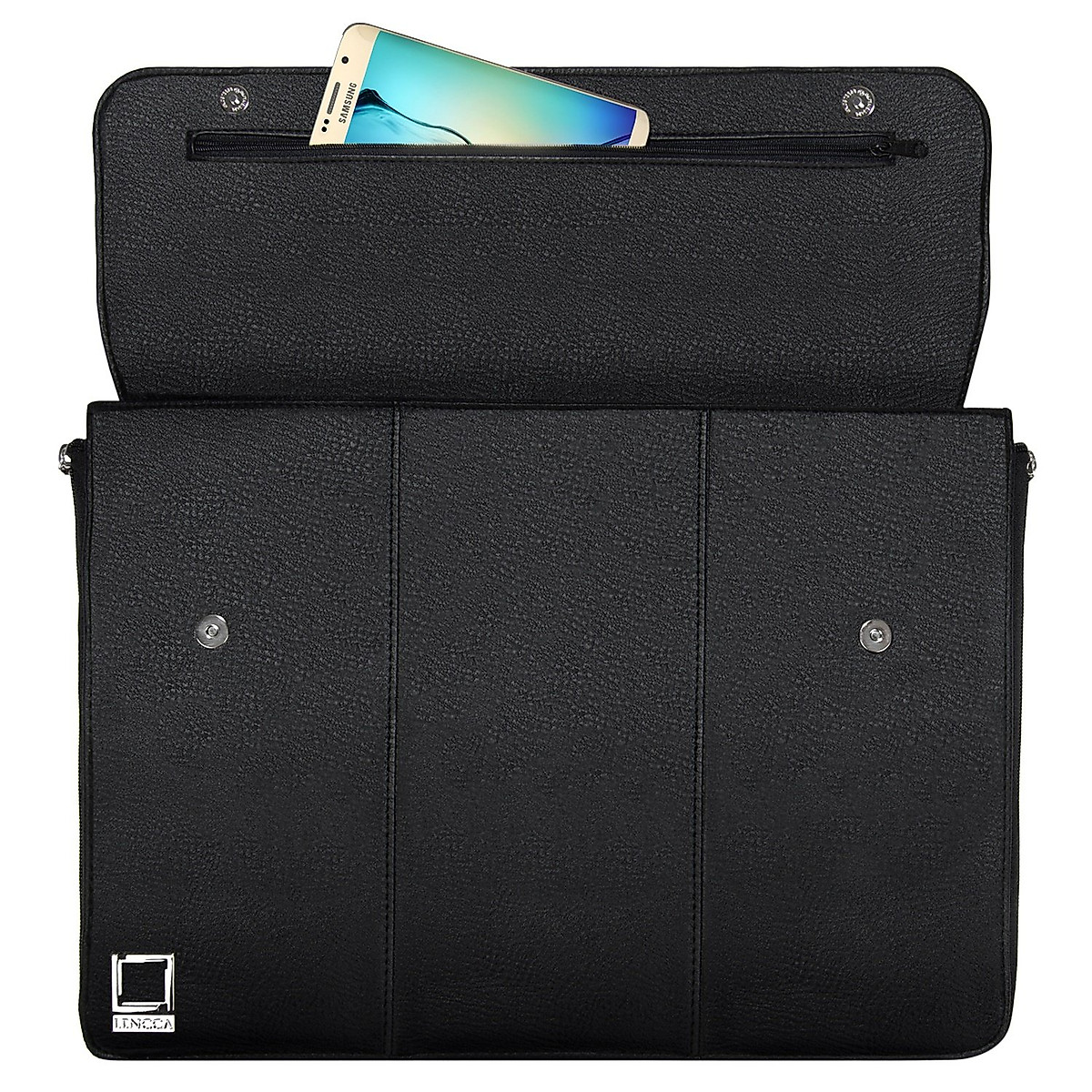 Lencca Axis 15 Hybrid Compact Slim Sling Shoulder Bag Briefcase for HP 15z, EliteBook, Envy, Mobile Thin Client, Omen 15t, ProBook, Spectre x360, ZBook Series 14 15.6 Laptop
