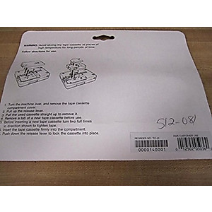 Brother TC-21 Red on White Tape Cartridges for P-Touch Labelers, .47" x 25.2' 2/Pack