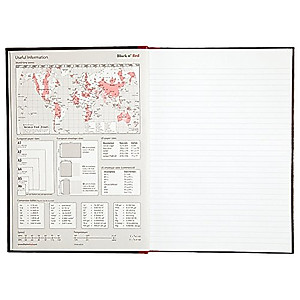 Black n' Red Casebound Hardcover Notebook, 11-3/4" x 8-1/4", Black/Red, 96 Ruled Sheets, Sold as 6 Pack (D66174)